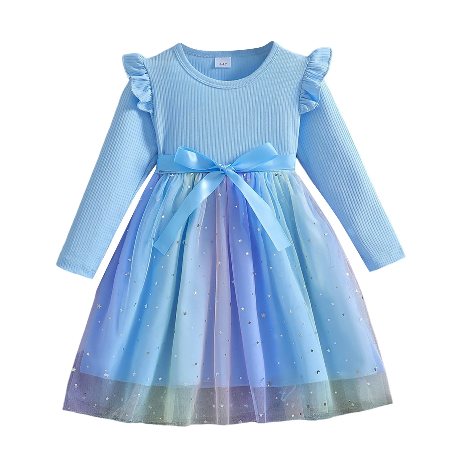 ZTKWD Toddler Tutu Dress Little Girls Mesh Rainbow Dress for Wedding ...