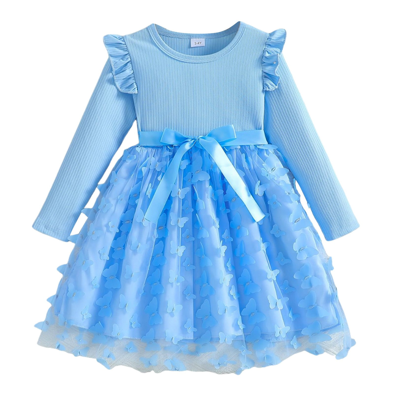 ZTKWD Toddler Tutu Dress Little Girls Mesh Rainbow Dress for Wedding ...