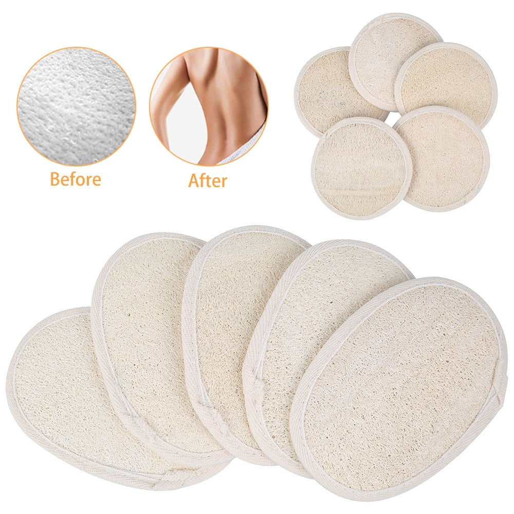 ZTOO 5 Packs Face & Body Exfoliating Loofah Pads Natural Massage ...