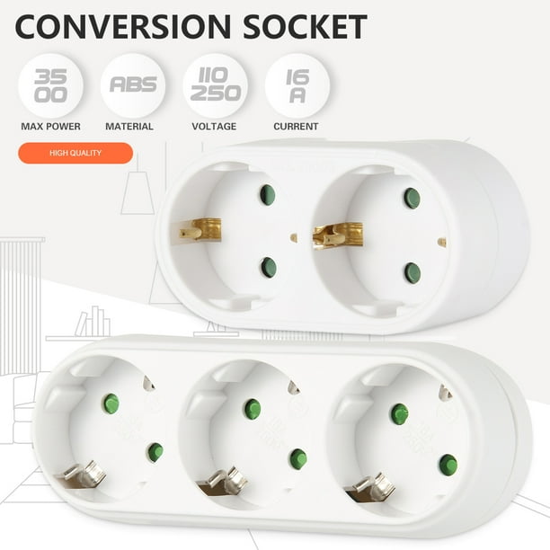 ZTOO German One-to-Three Conversion Socket Ceramic Conversion Socket ...