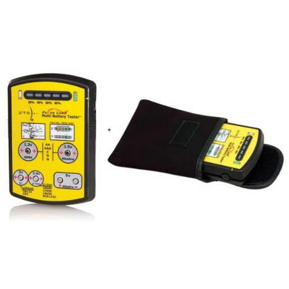 ZTS Mini Battery Tester (MINI-MBT) Bundle with Protective Soft Case for ...
