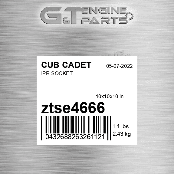 ZTSE4666 IPR SOCKET fits CUB CADET (New OEM) - Walmart.com