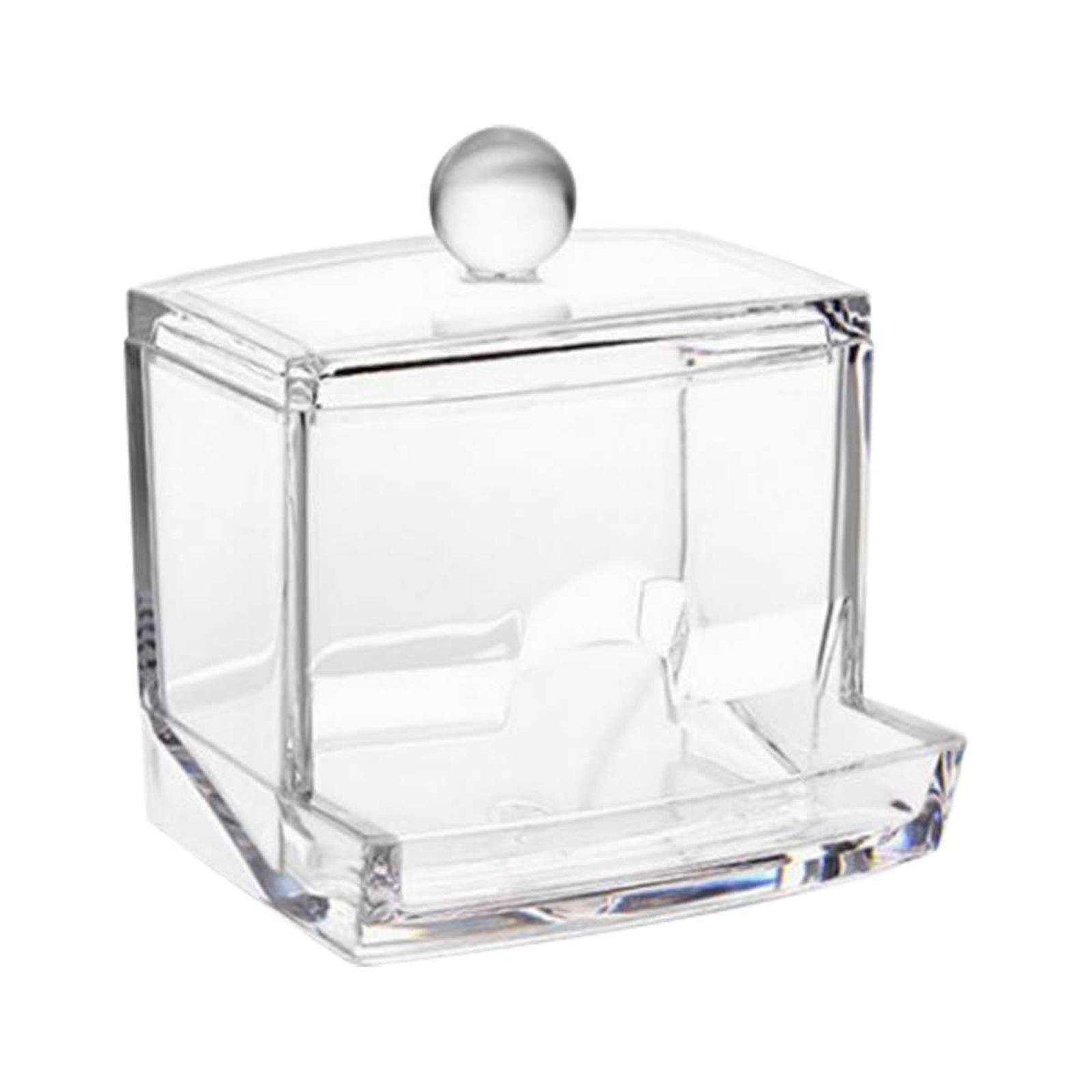 ZTTD Acrylic Cotton Swab Holder, Qtip Storage Holder with Lid, Clear ...