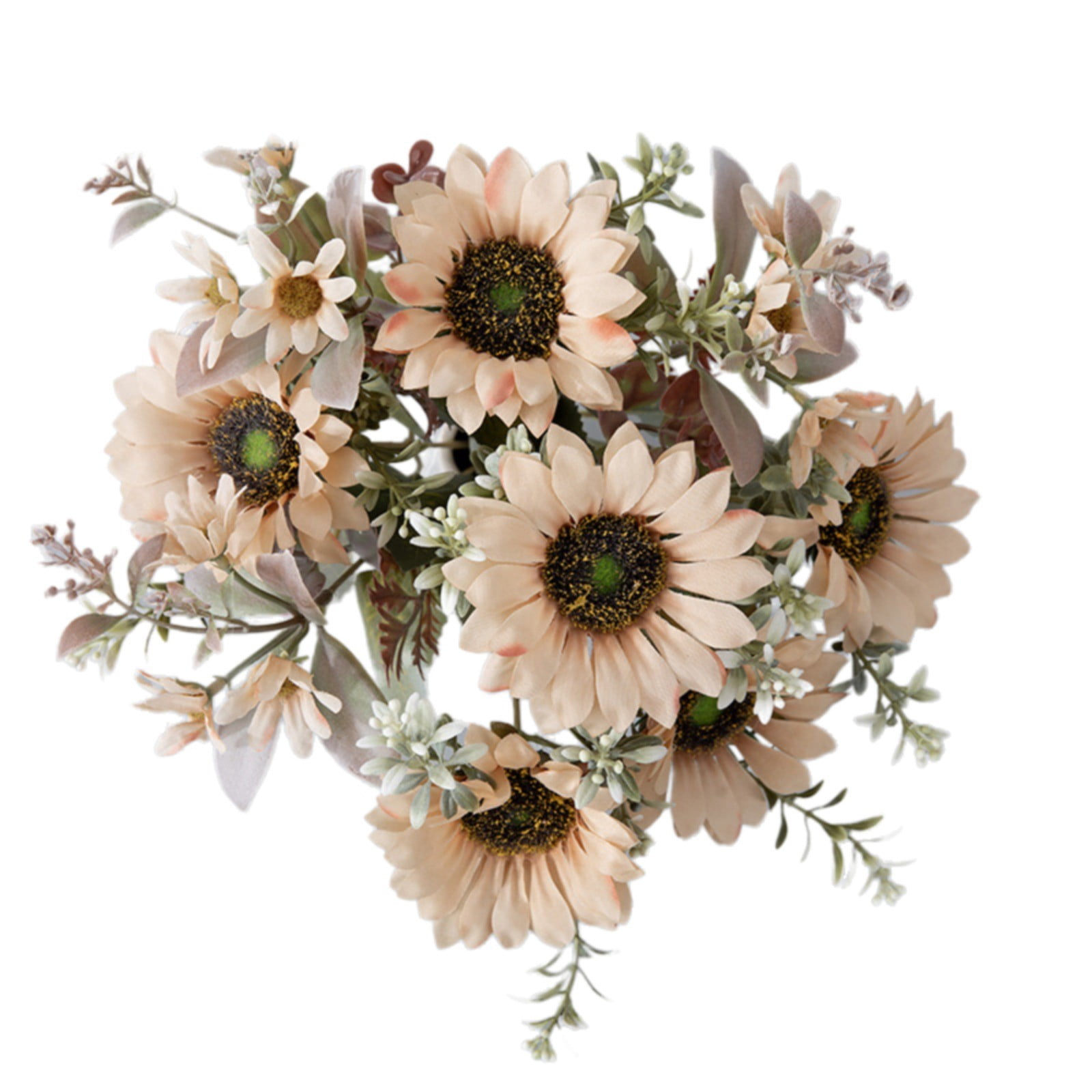 ZTTD Artificial Sunflowers with Stems,1 Bundle Faux Silk Sunflowers for ...