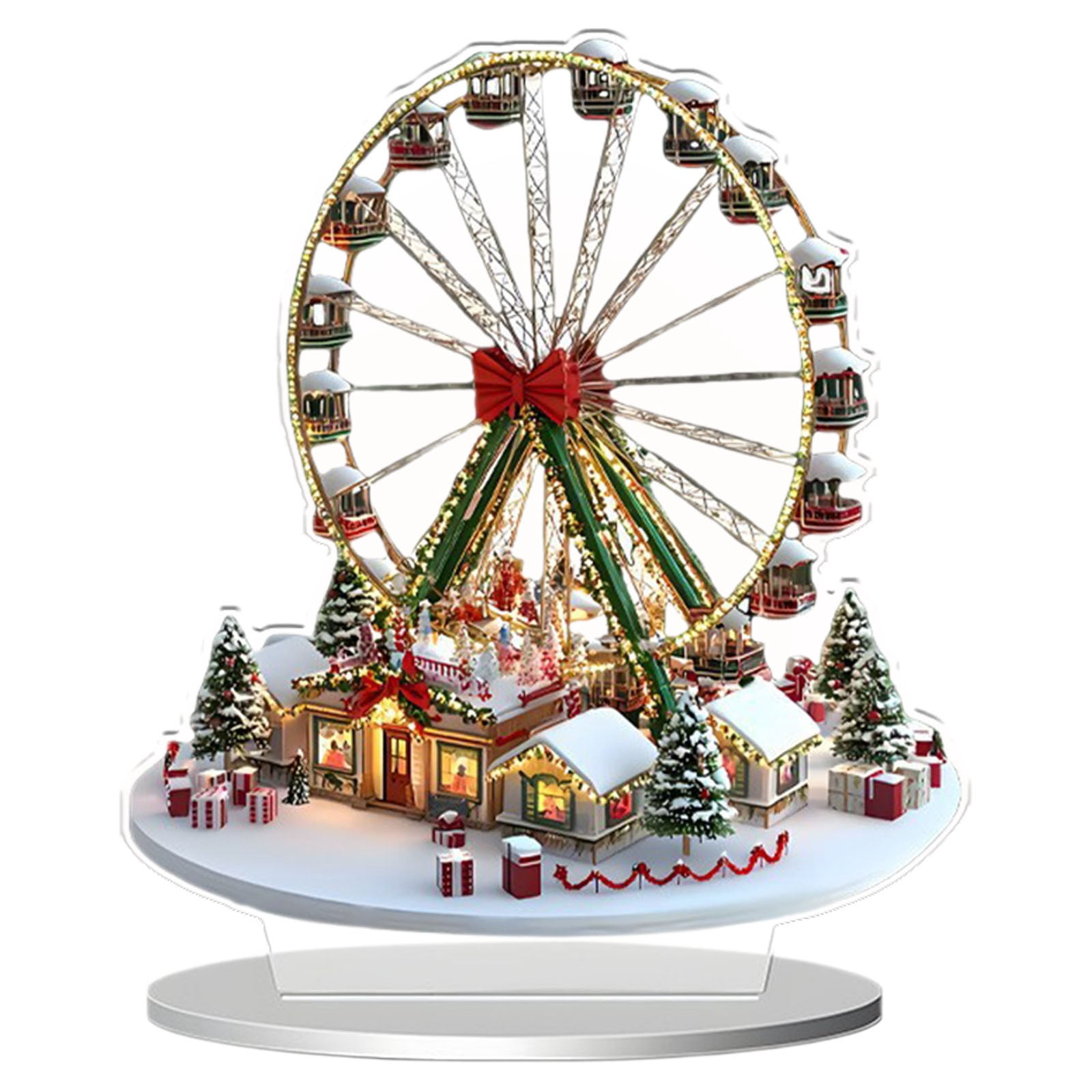 ZTTD Christmas Ferris Wheel 2D Acrylic Desktop Decoration, Suitable for ...