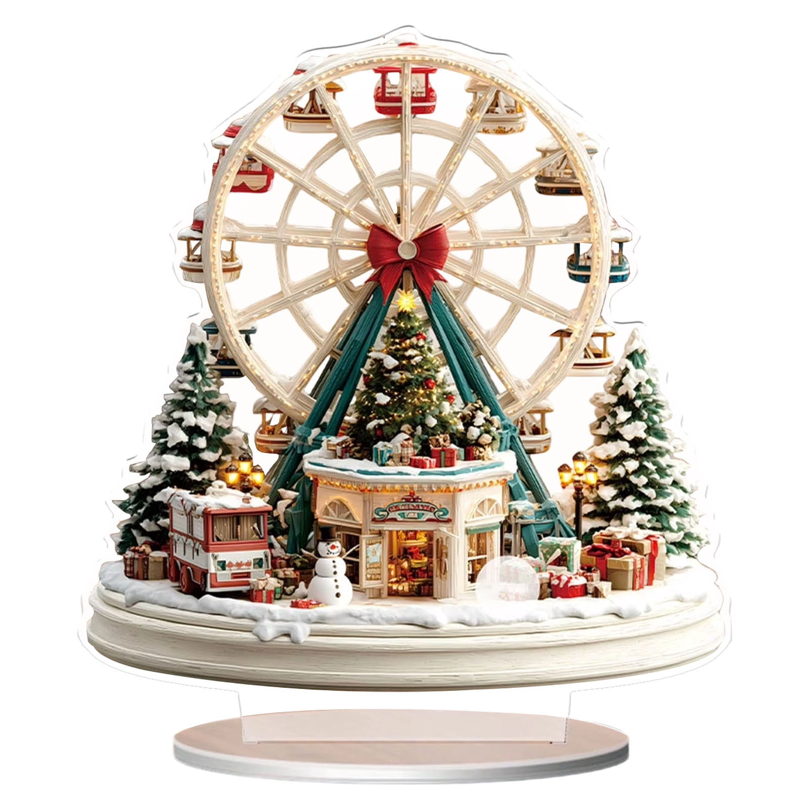 ZTTD Christmas Ferris Wheel 2D Acrylic Desktop Decoration, Suitable for ...