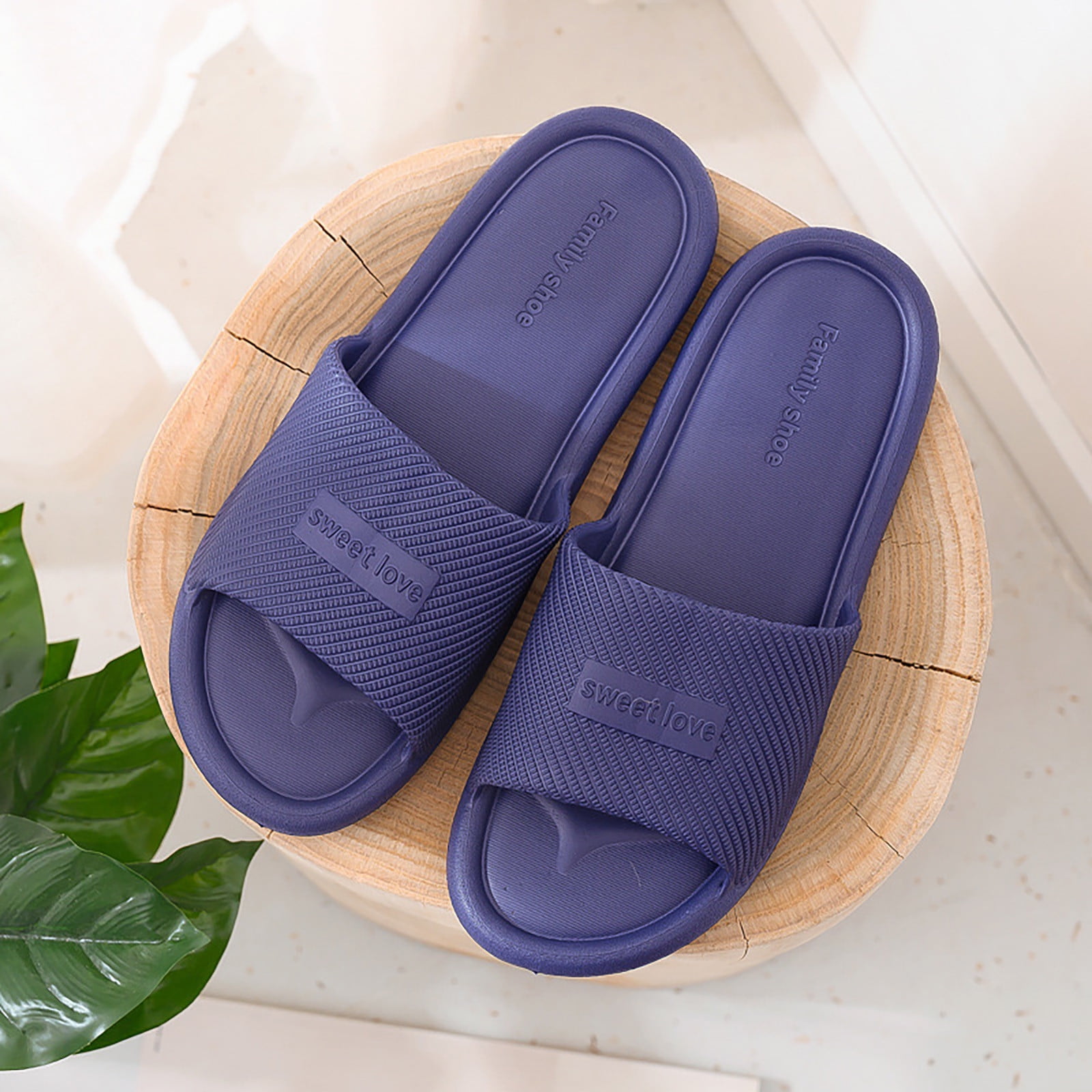 ZTTD Couples Home Bathroom Non-Slip Soft To Wear Slippers Flip Flops ...