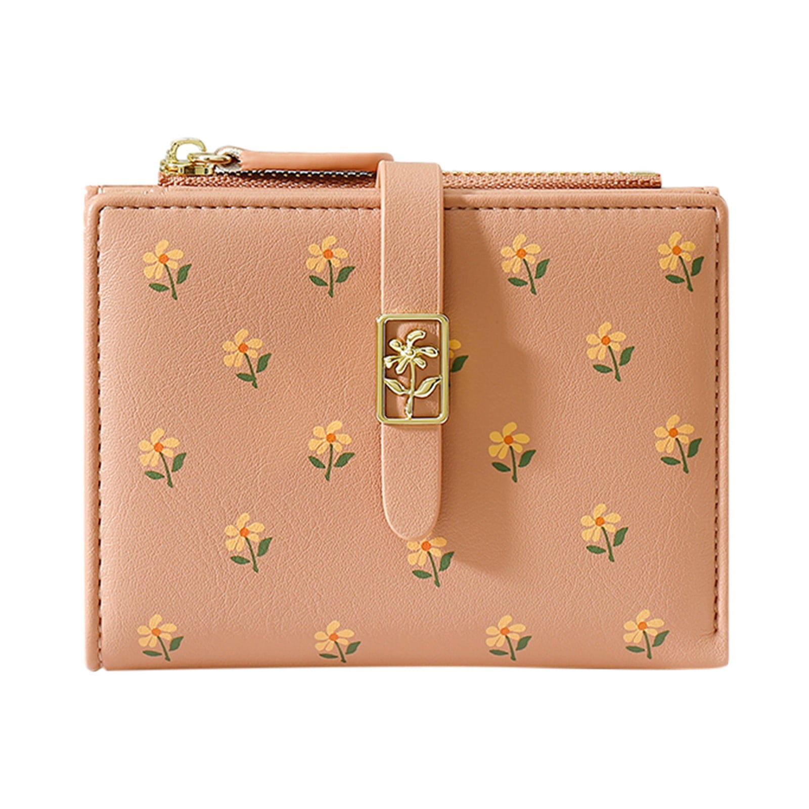 ZTTD Cute Small Wallet for Girls Women PU Leather Two Folded Flowers ...