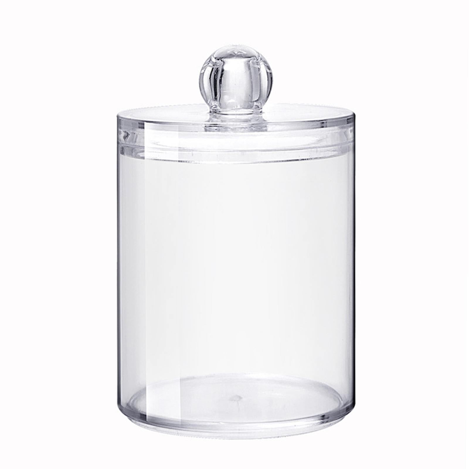 ZTTD Fashion Acrylic Makeup Box Organizer Clear Stand Round Cotton ...