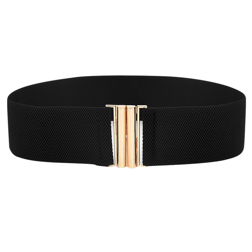 ZTTD Fashion Lady Wide Belts Women Wide Elastic Belt Buckle Waist Dress ...