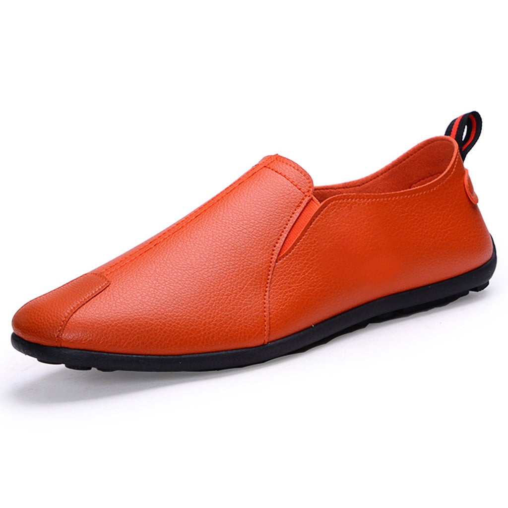 ZTTD Fashion Men Leather Casual Slip-On Breathable Driving Boat Shoes ...