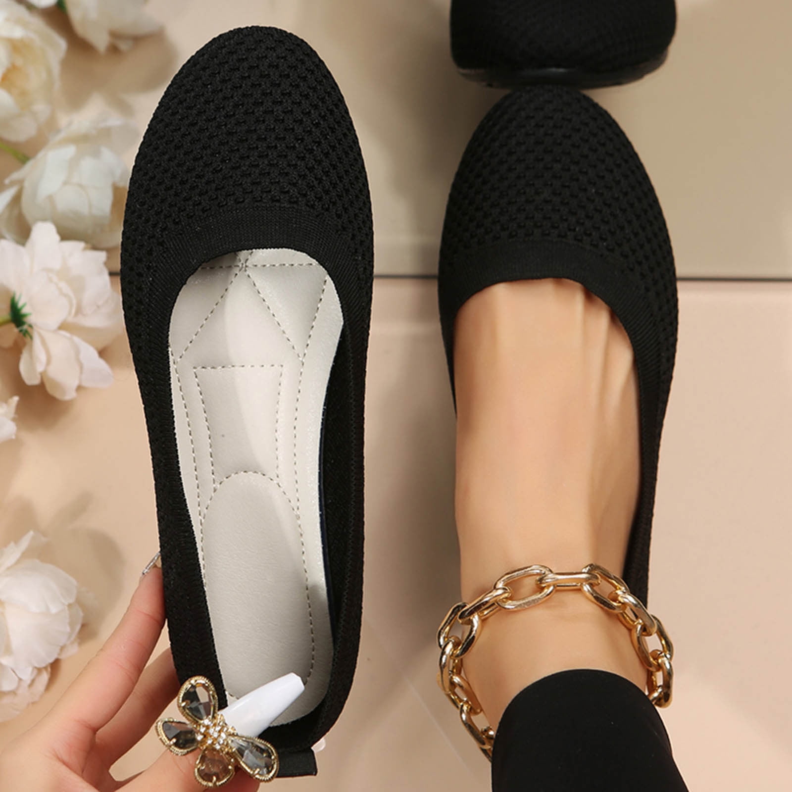 ZTTD Fashion Spring and Summer Women Casual Shoes Solid Color Flat ...