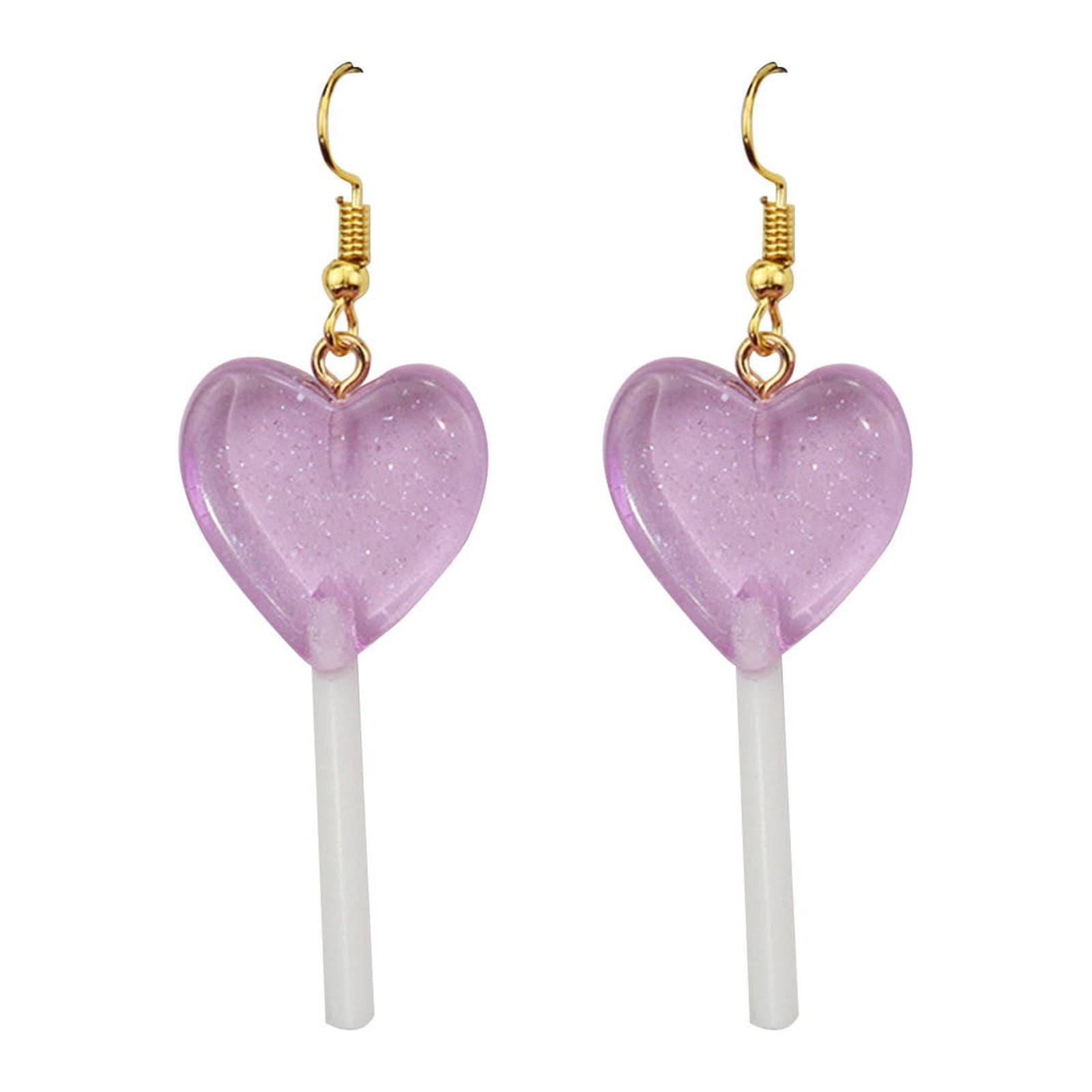 zttd fashion trendy statement creative cute heart lollipop earring ...