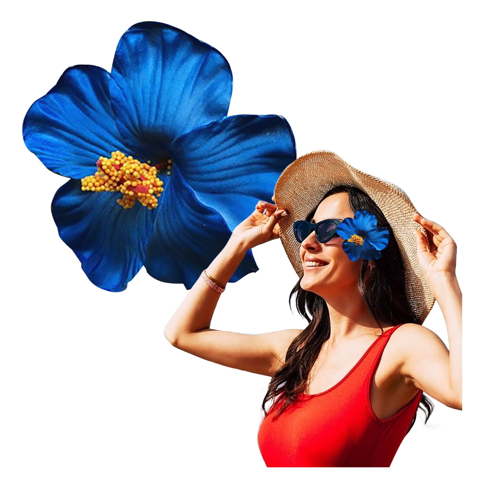 ZTTD Hawaiian Flower Hair Clips for Women Flower Hair Claw Clips ...