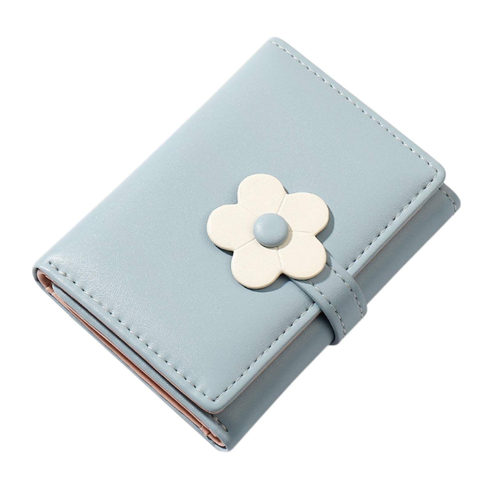 ZTTD Ladies Simple and Cute Flower Student Wallet Short Three Fold ...
