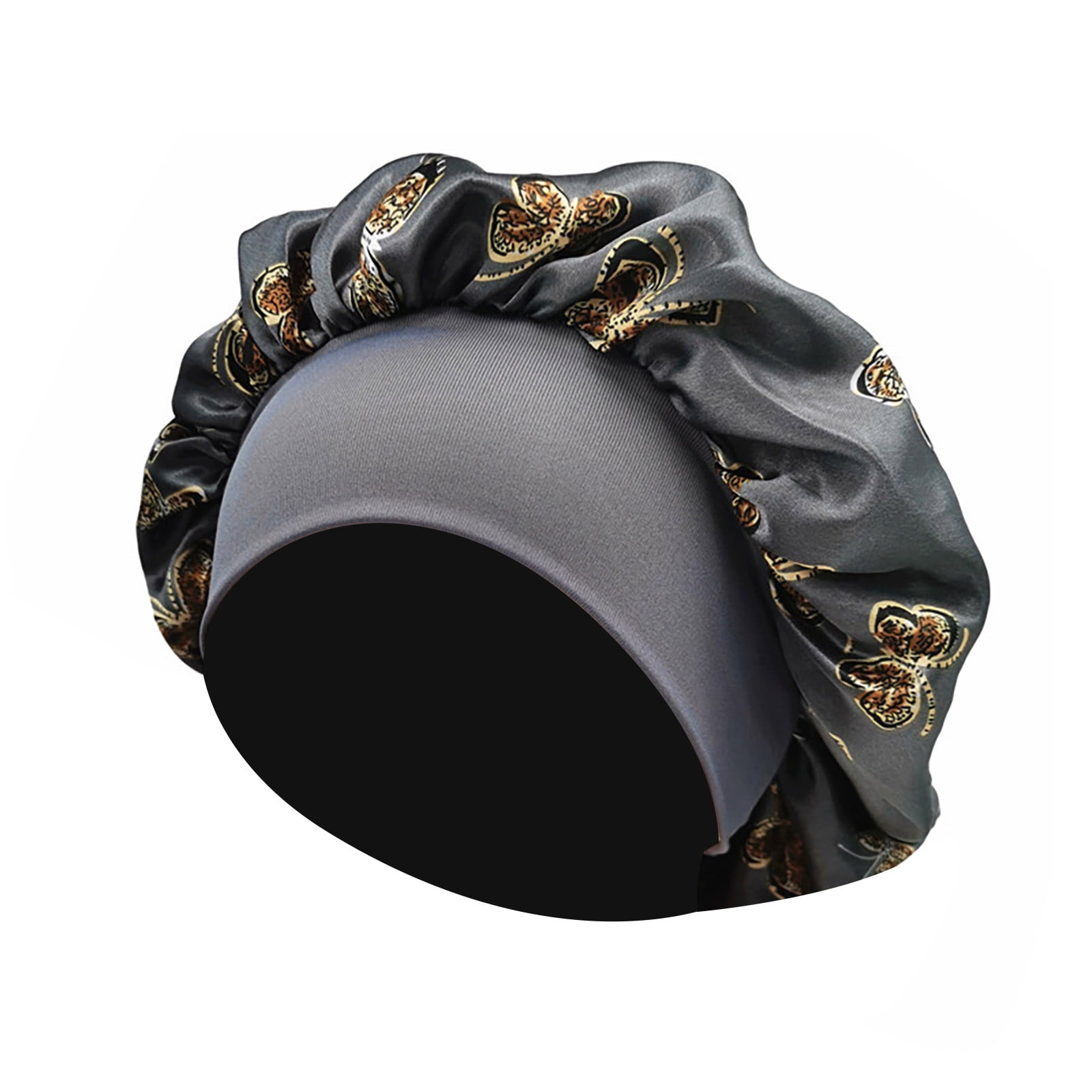 ZTTD Large Printed Headband Nightcap Bohemian Turban Cap Satin Shower ...