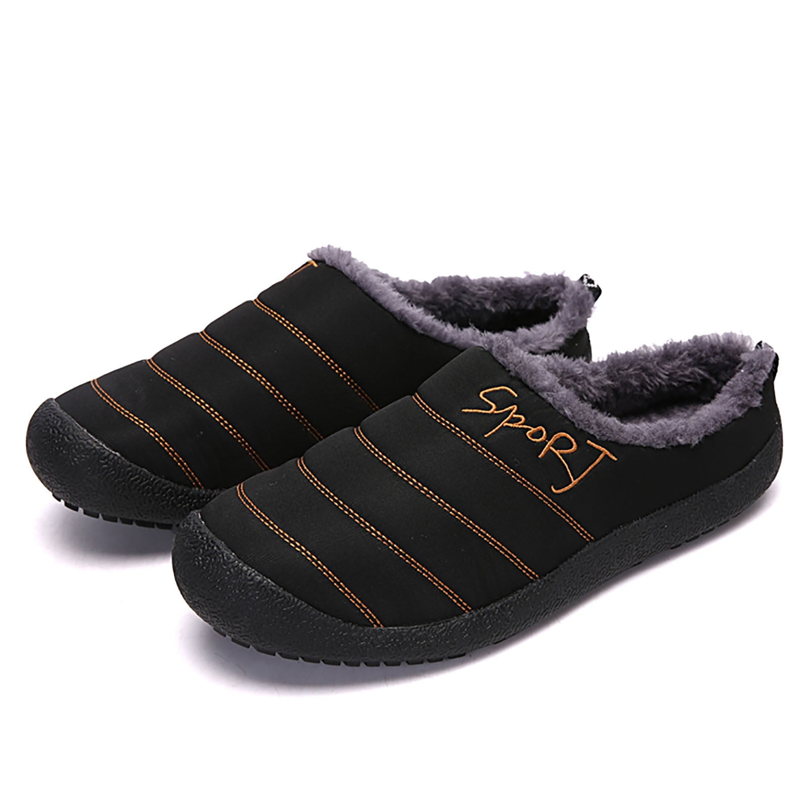 ZTTD Mens Slippers Warm Winter Flats Shoes for Mens Indoor House Slip ...