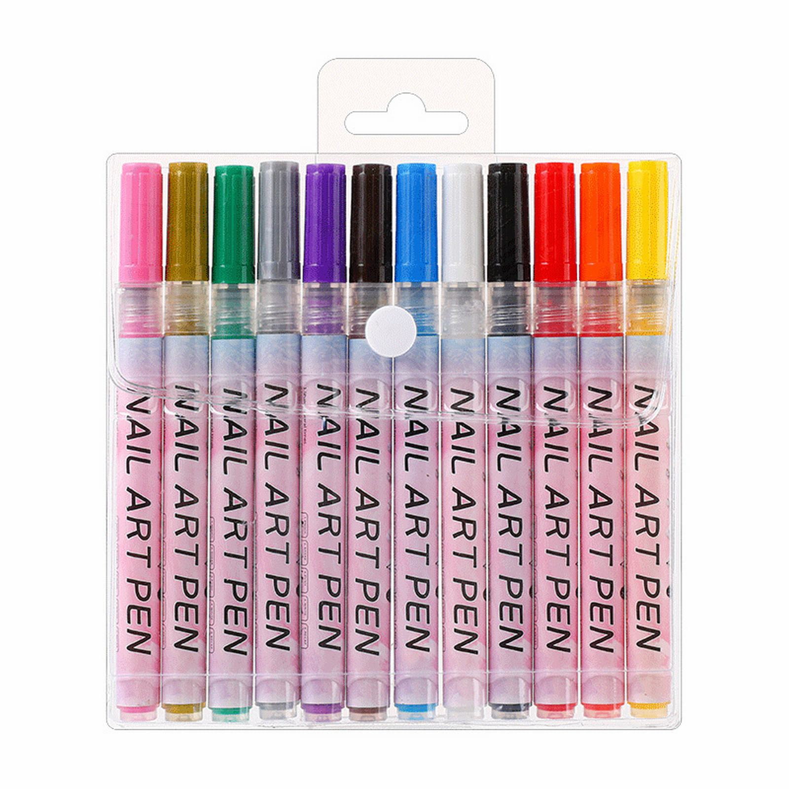 ZTTD Nail Pencil Acrylic Paint Paint Pen Nail Paint Pen DIY 12 Color ...
