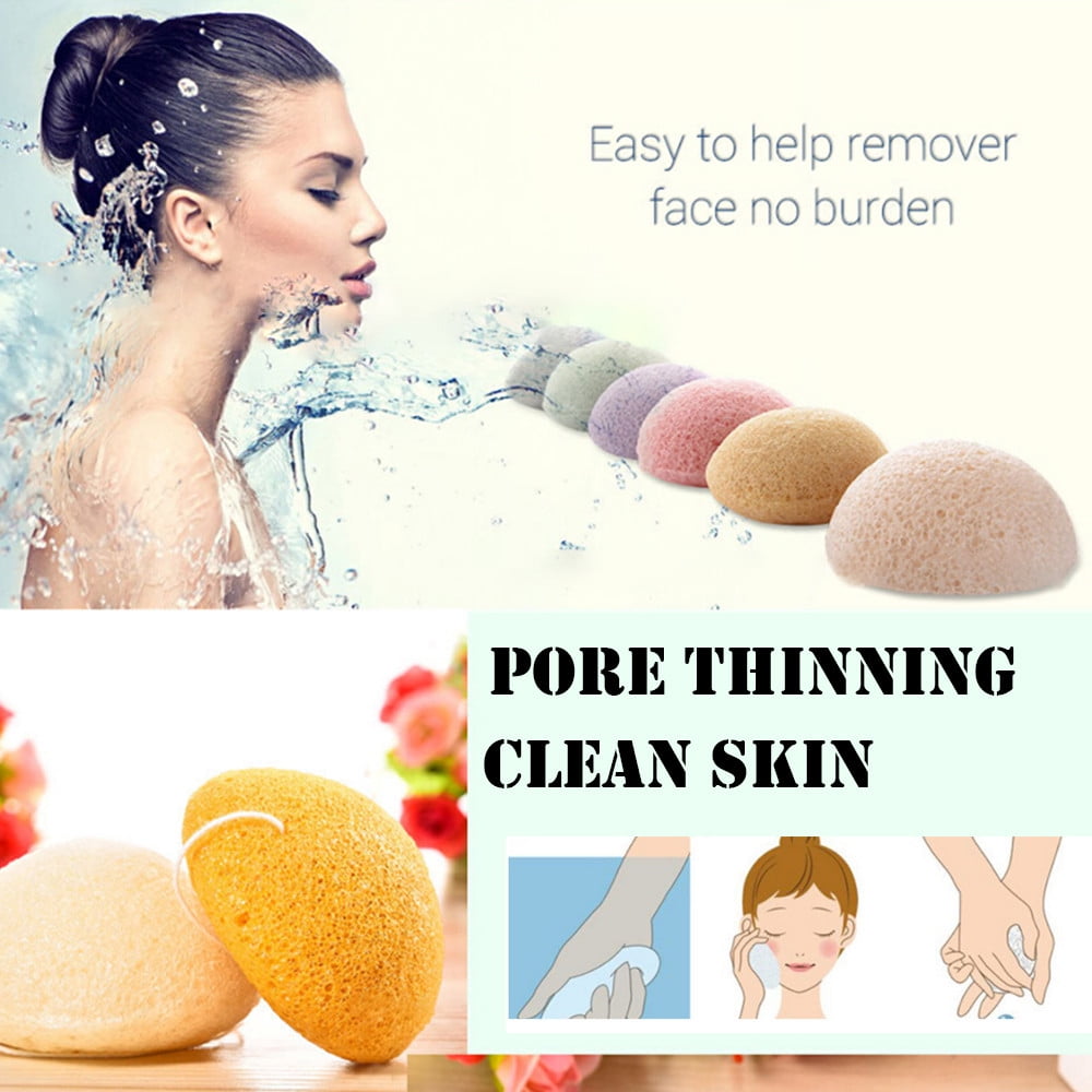 zttd natural konjac fiber face wash cleanse sponge puff exfoliator ...