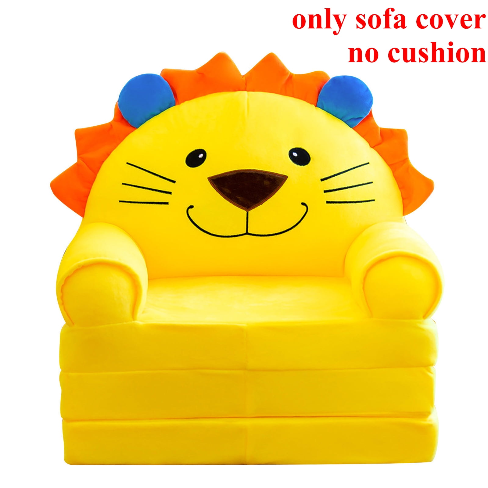 ZTTD Plush Foldable Kids Sofa Backrest Armchair 2 In 1 Foldable ...