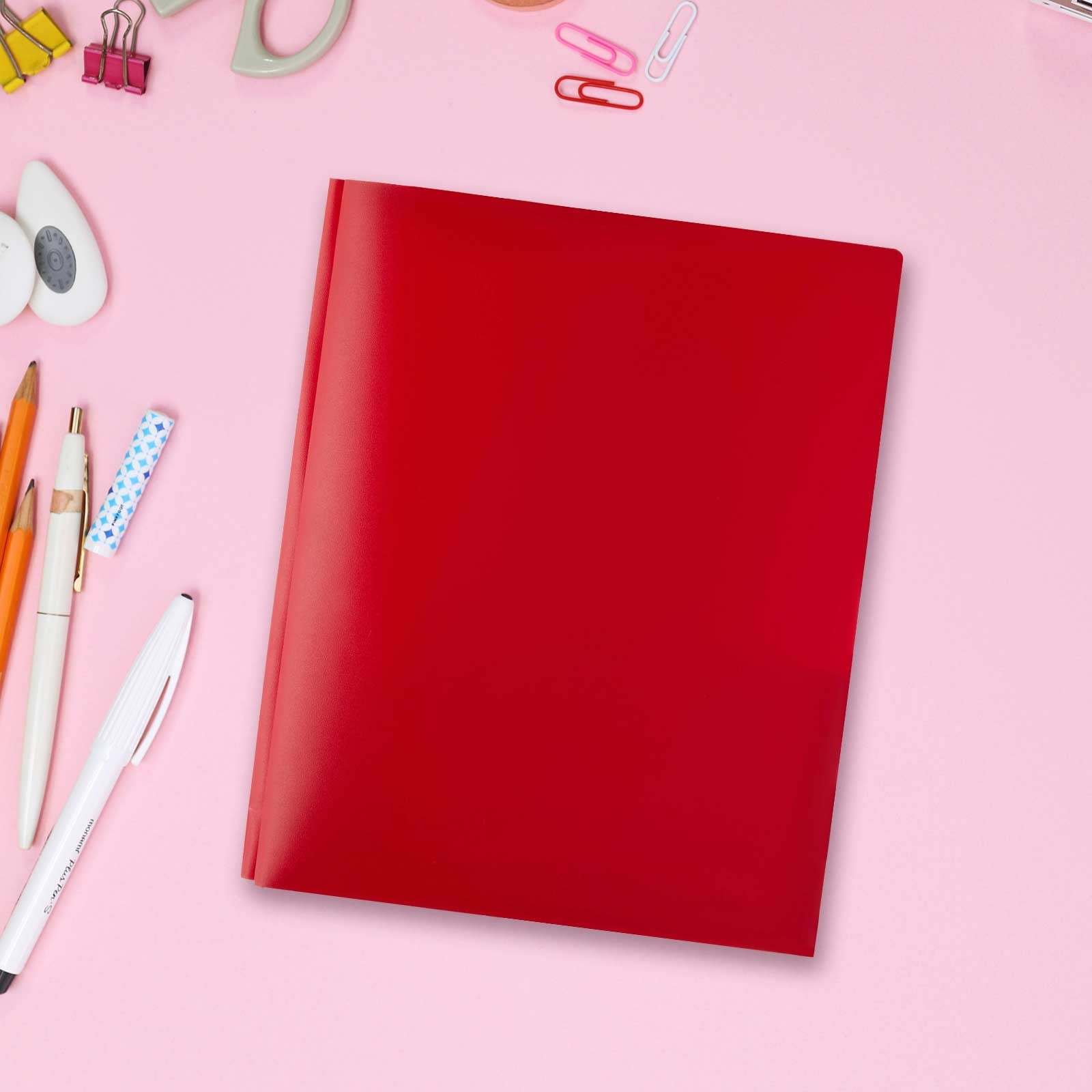 ZTTD Poly Two-Pocket Folder, Plastic Pocket Folders with Prongs ...