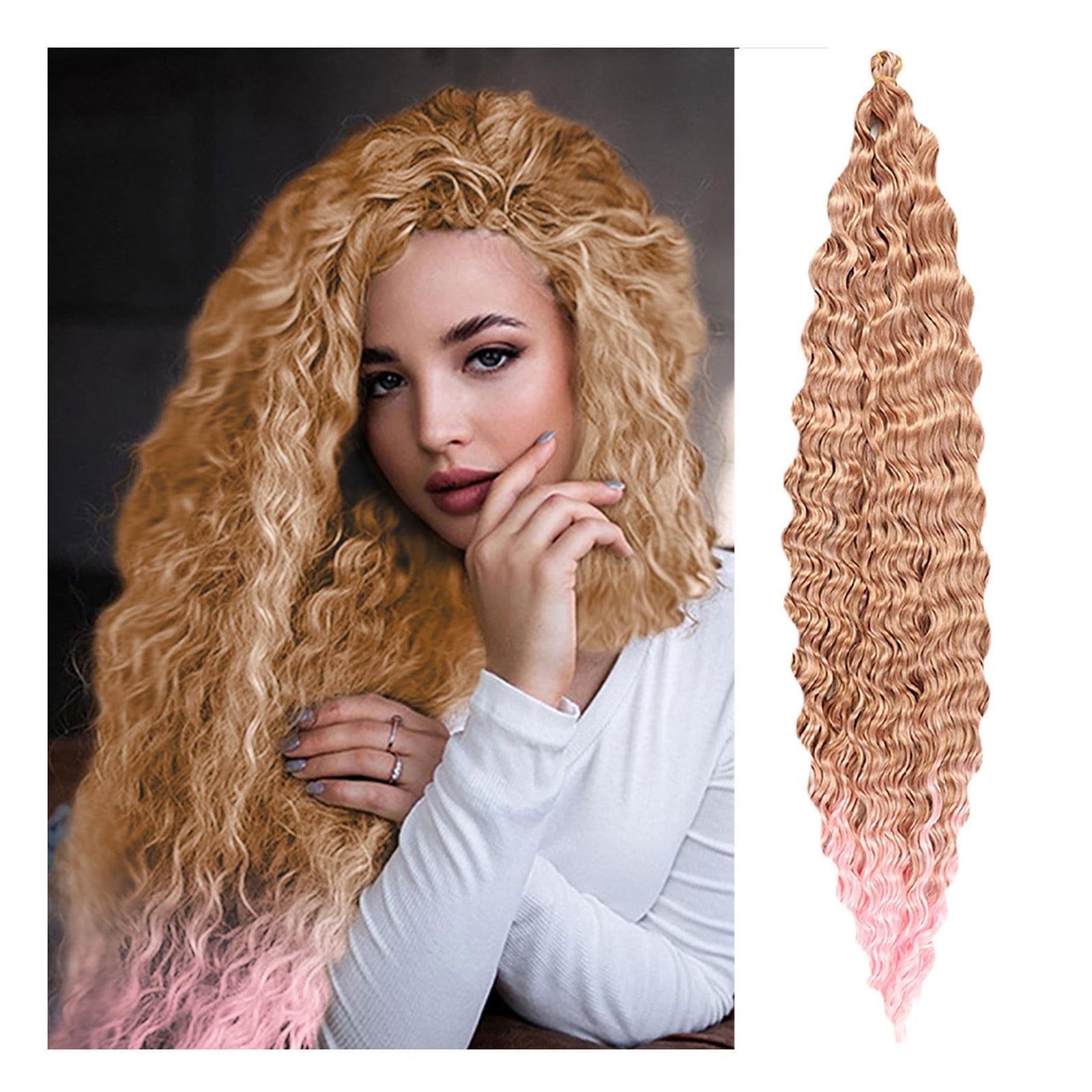 ZTTD Wig Bundle Brazilian Hair Braided Bunch Natural Black Wavy Hair ...