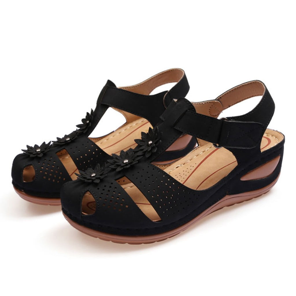 ZTTD Women's Ladies Girls Comfortable Ankle Hollow Round Toe Sandals ...