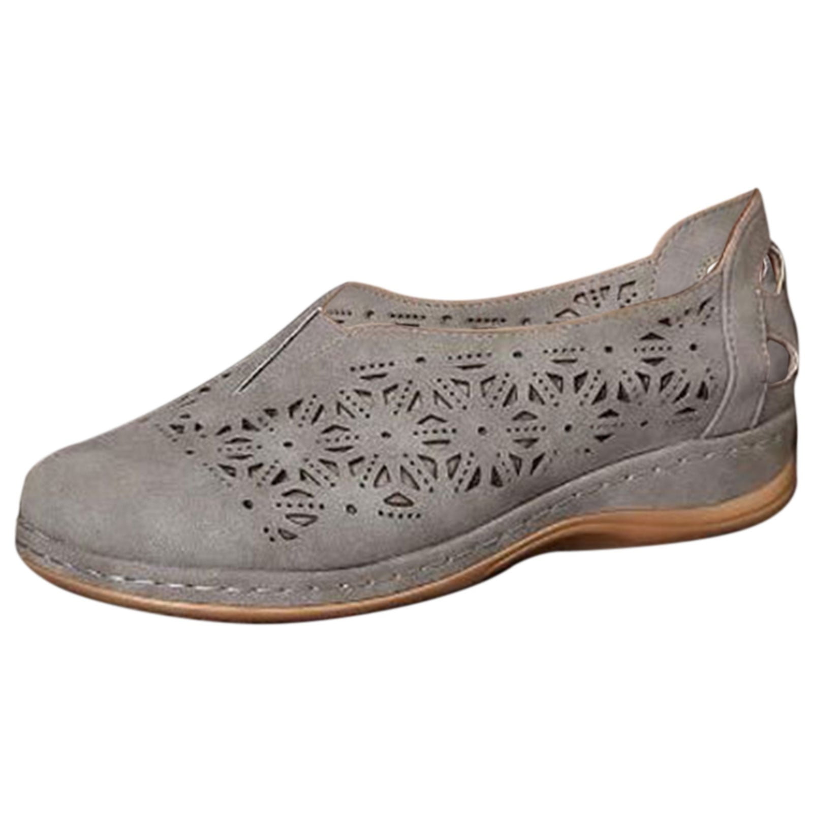 ZTTD Women's Shoes Summer Fashion Women's Slip On Open Toe Flat Hollow ...