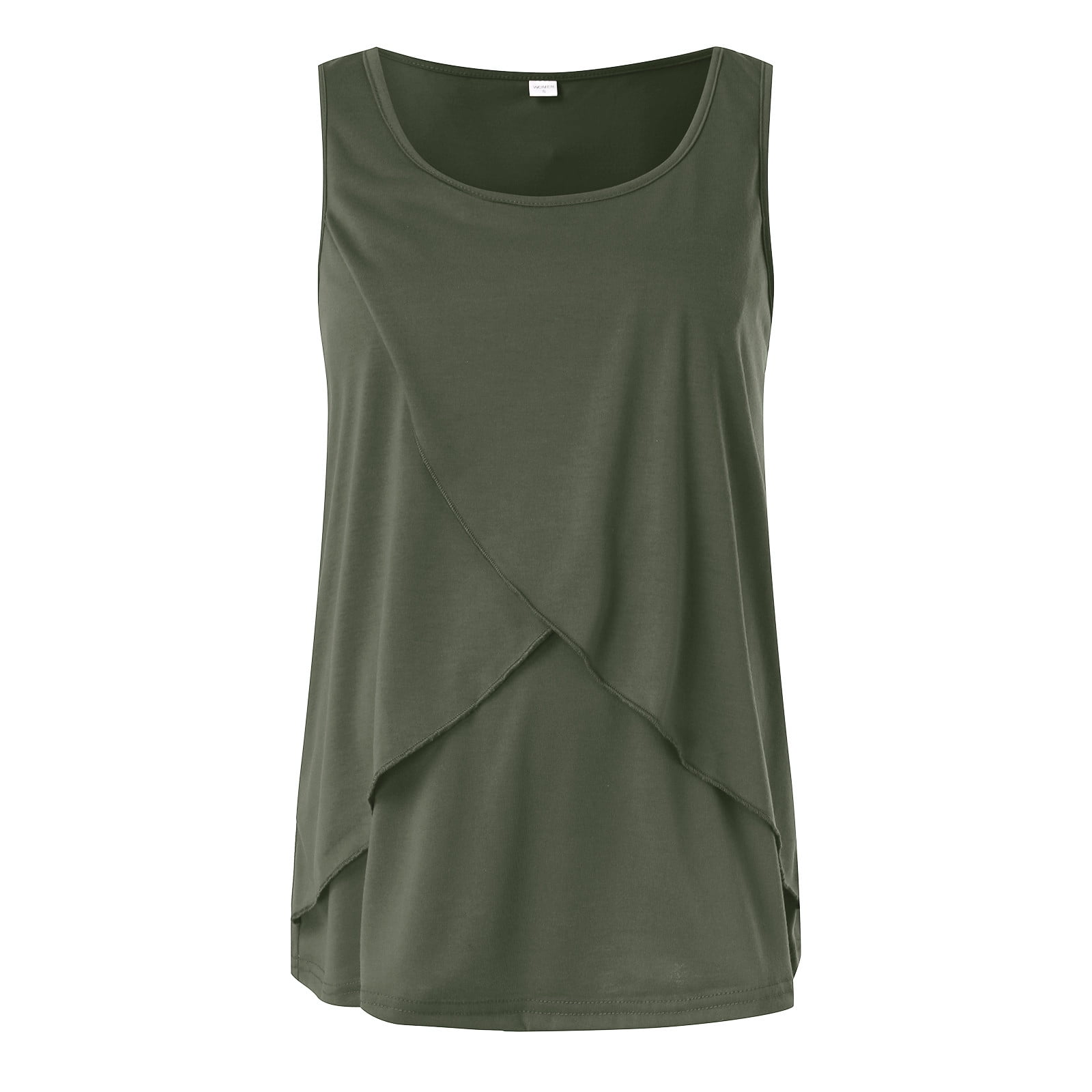 ZTTD Womens Pregnant Tops Womens Maternity Irregular Soild Hem Tee ...