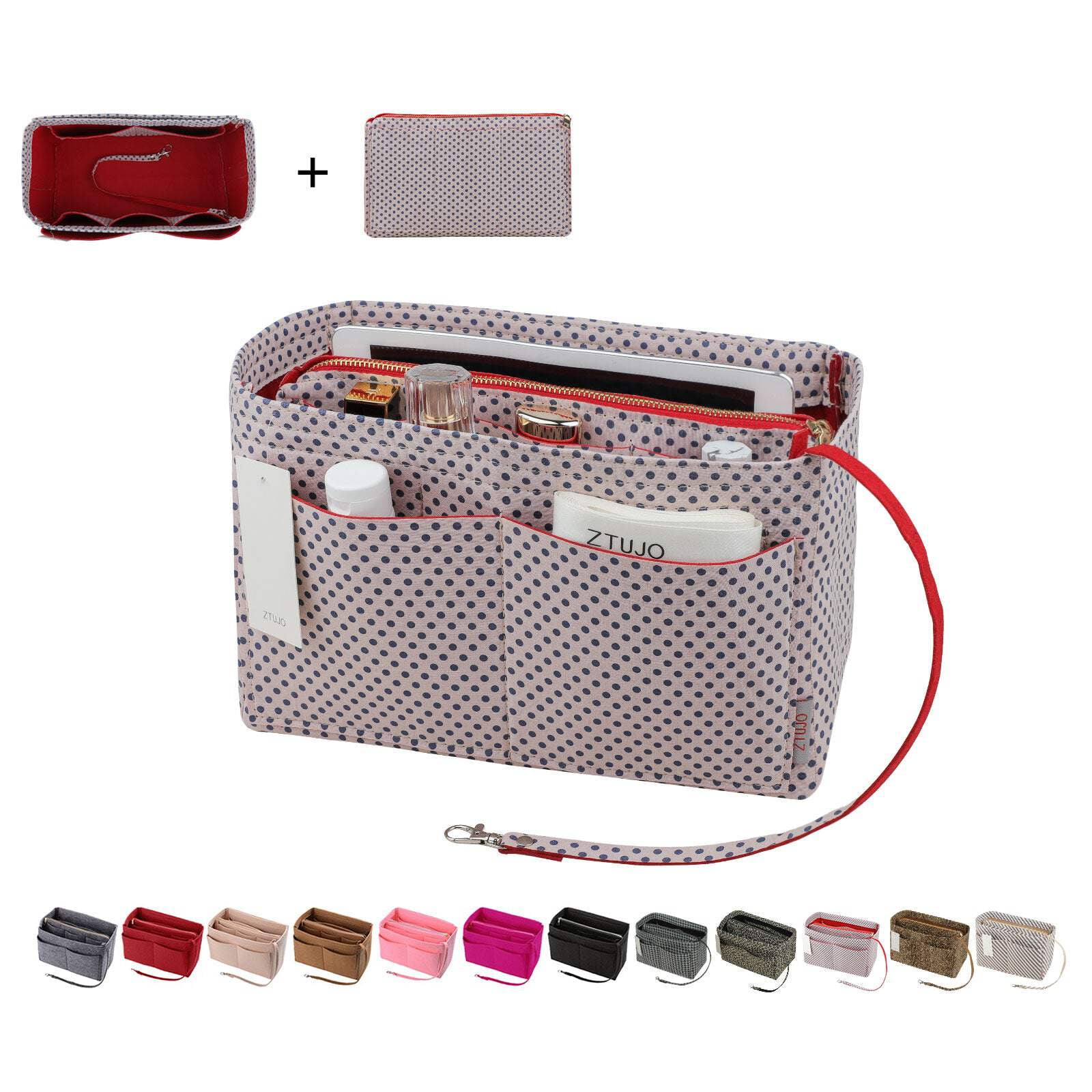 ZTUJO Purse Organizer, Felt Bag organizer with zipper - Walmart.com