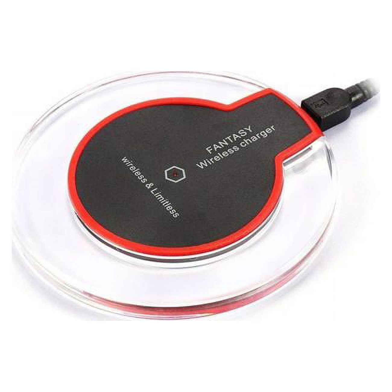 ZTech iPhone & Android Wireless Charging Pad with LED Lights - Black ...