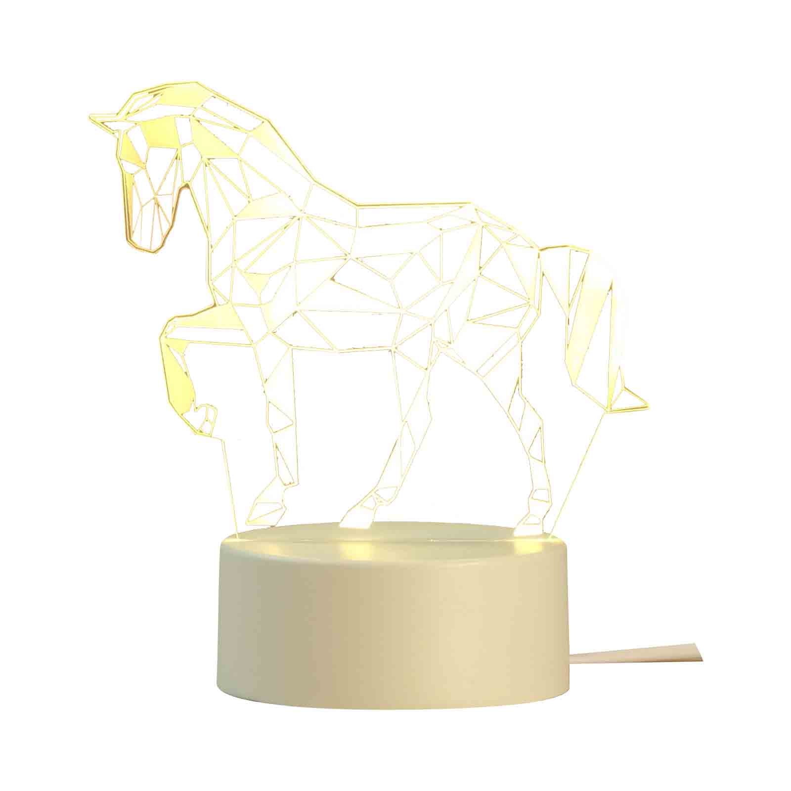 ZToonmas 3D Illusion Night Light Christmas Elk Night Lightsled Night ...