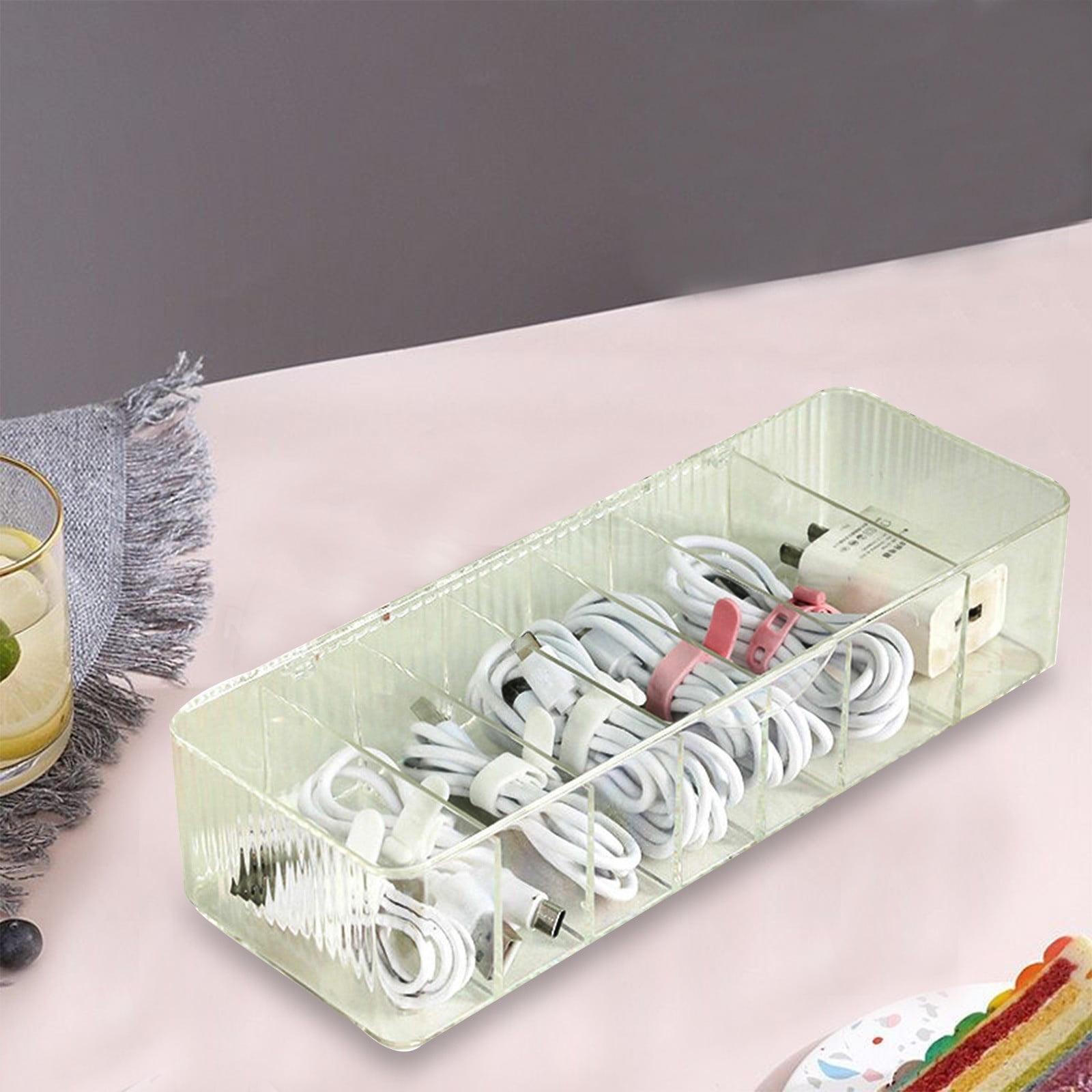 ZToonmas Closet Organizers And Storage Clear Electronics Organizer Box ...