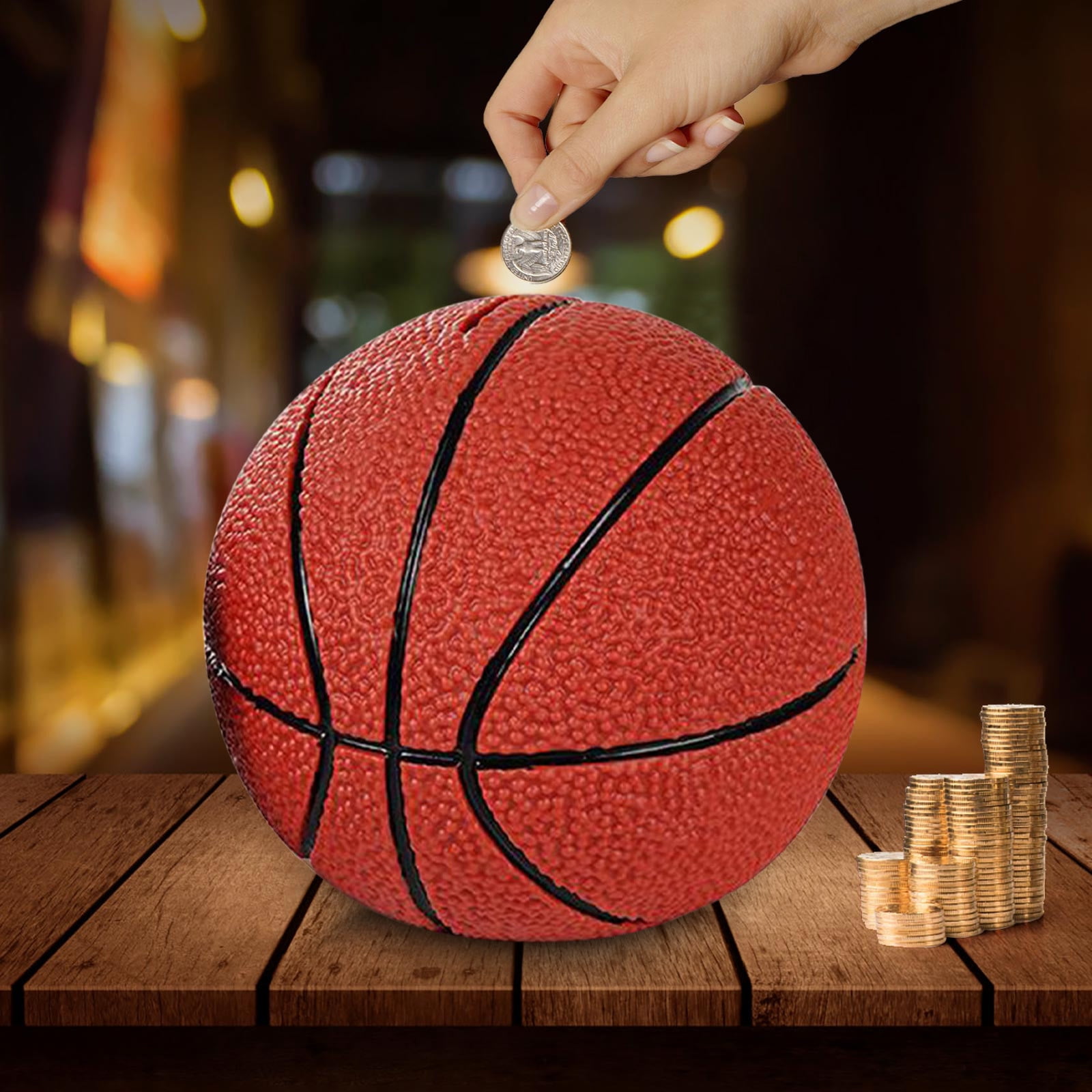 ZToonmas Coin Counter Children'S Basketball Piggys Bank Durable ...