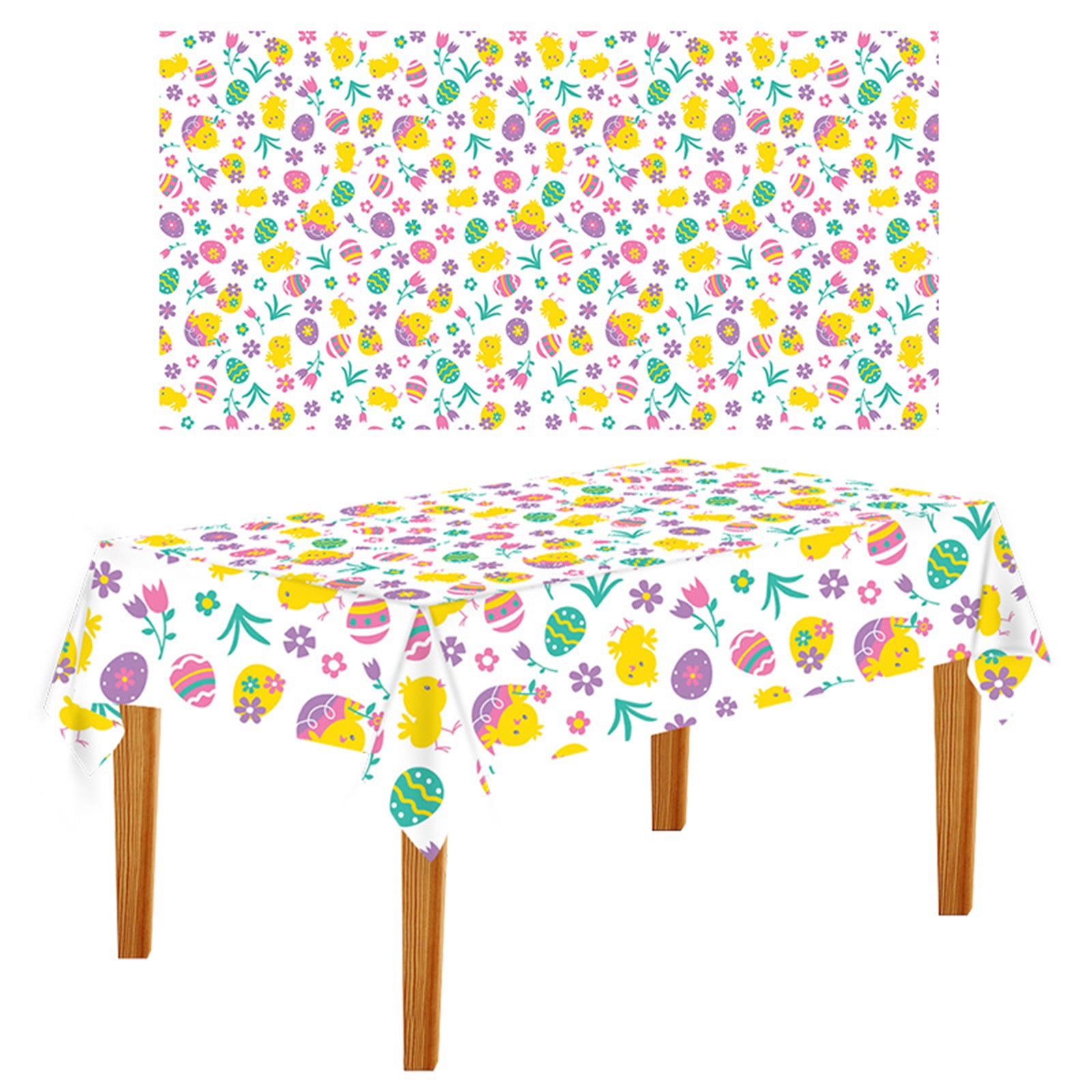 ZToonmas Disposable Easter Tablecloth 54 x 108 Inch Easter Egg ...