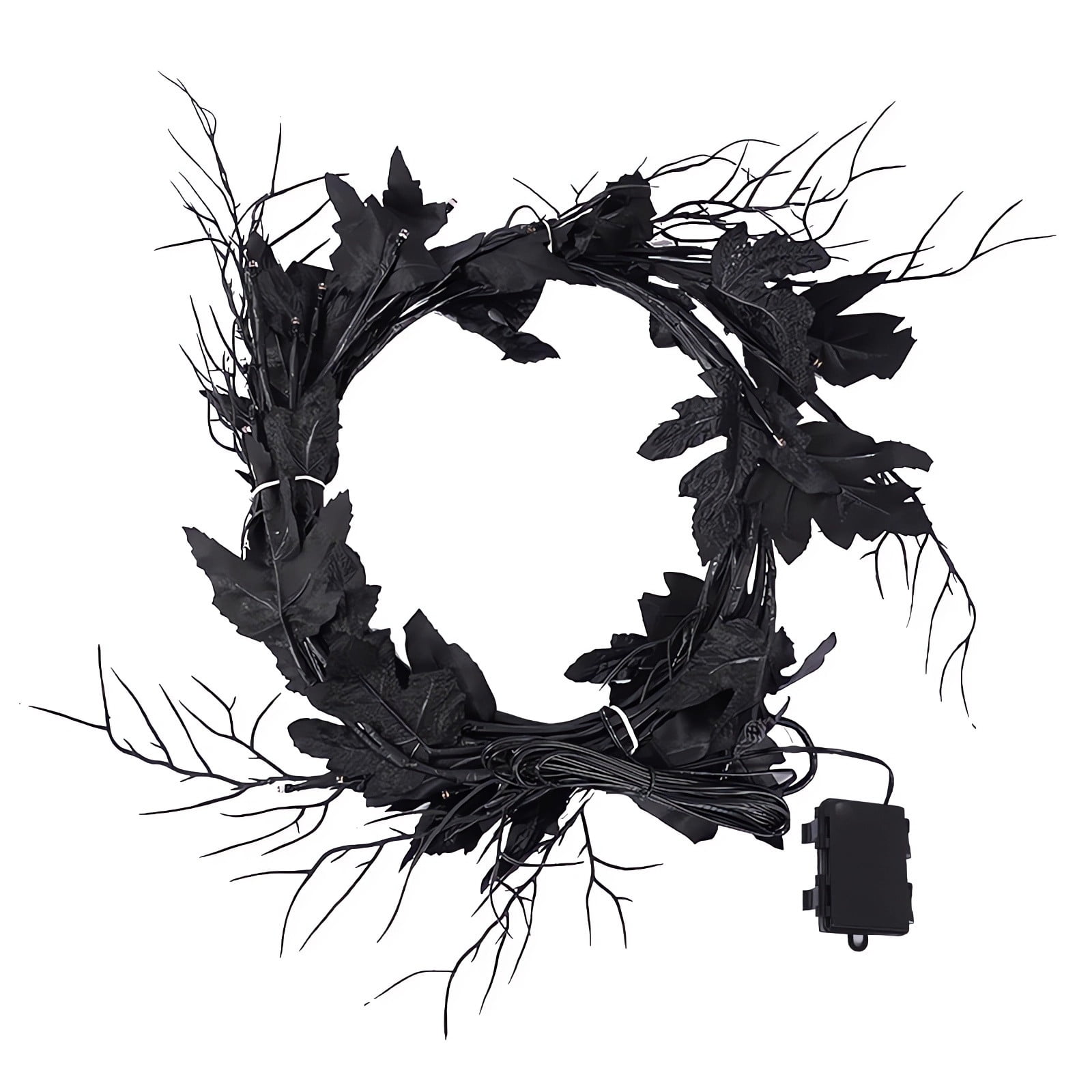 ZToonmas Halloween Led Lighted Vine, 78.7" Horror Black Maple Leaf Led ...