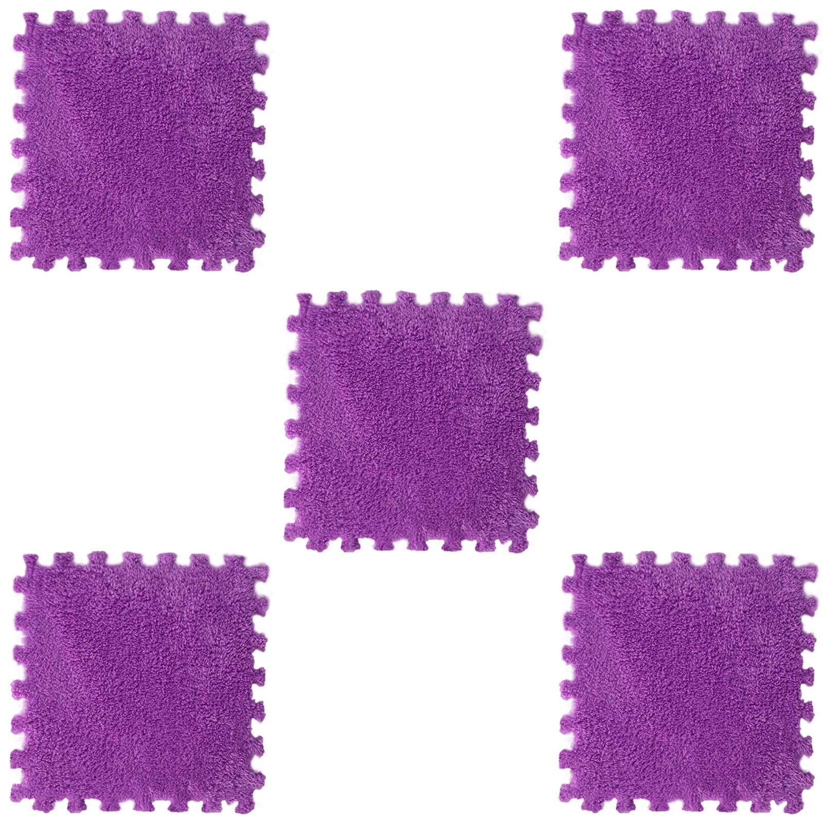 ZToonmas Interlocking Rugs for Living Room, Soft Foam Squares 5Pcs 11 ...