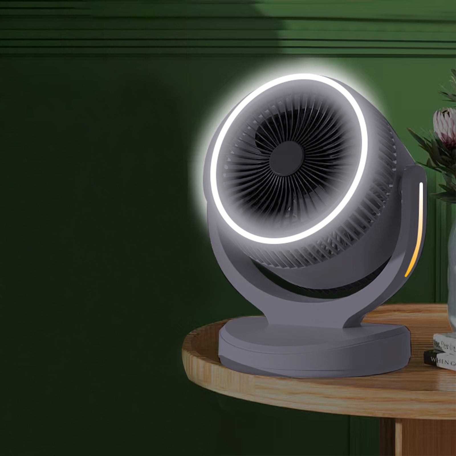 ZToonmas Lights Portable Desk Fan, Mute Fan with Led Lantern, Indoor ...