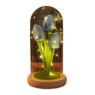 Tulip Night Light Battery Operated Tulip Flower Table Lamp Cute DIY Tulip LED Nightlight ...