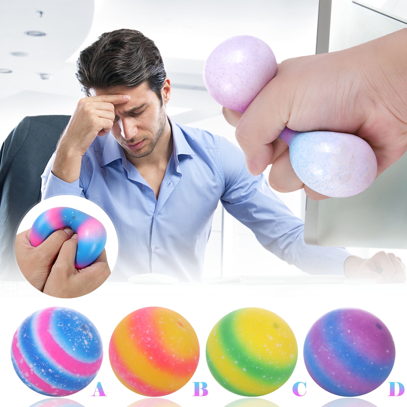 ZToonmas Sensory Stress Ball For Kids Soft Star Ball Flour Toys Balls ...