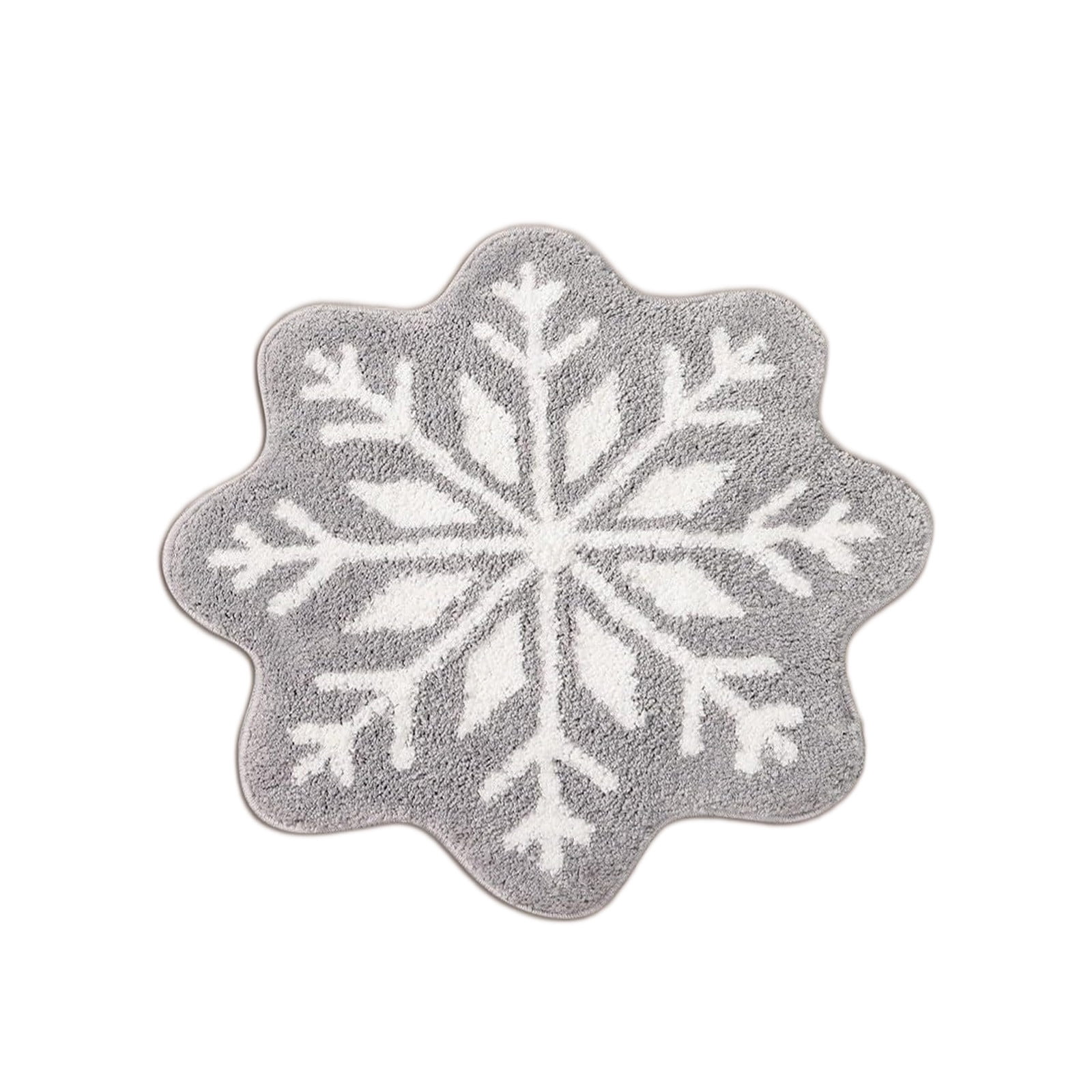 ZToonmas Snowflake Shaped Rug - 24" x 24" - Winter Wonderland Decor ...