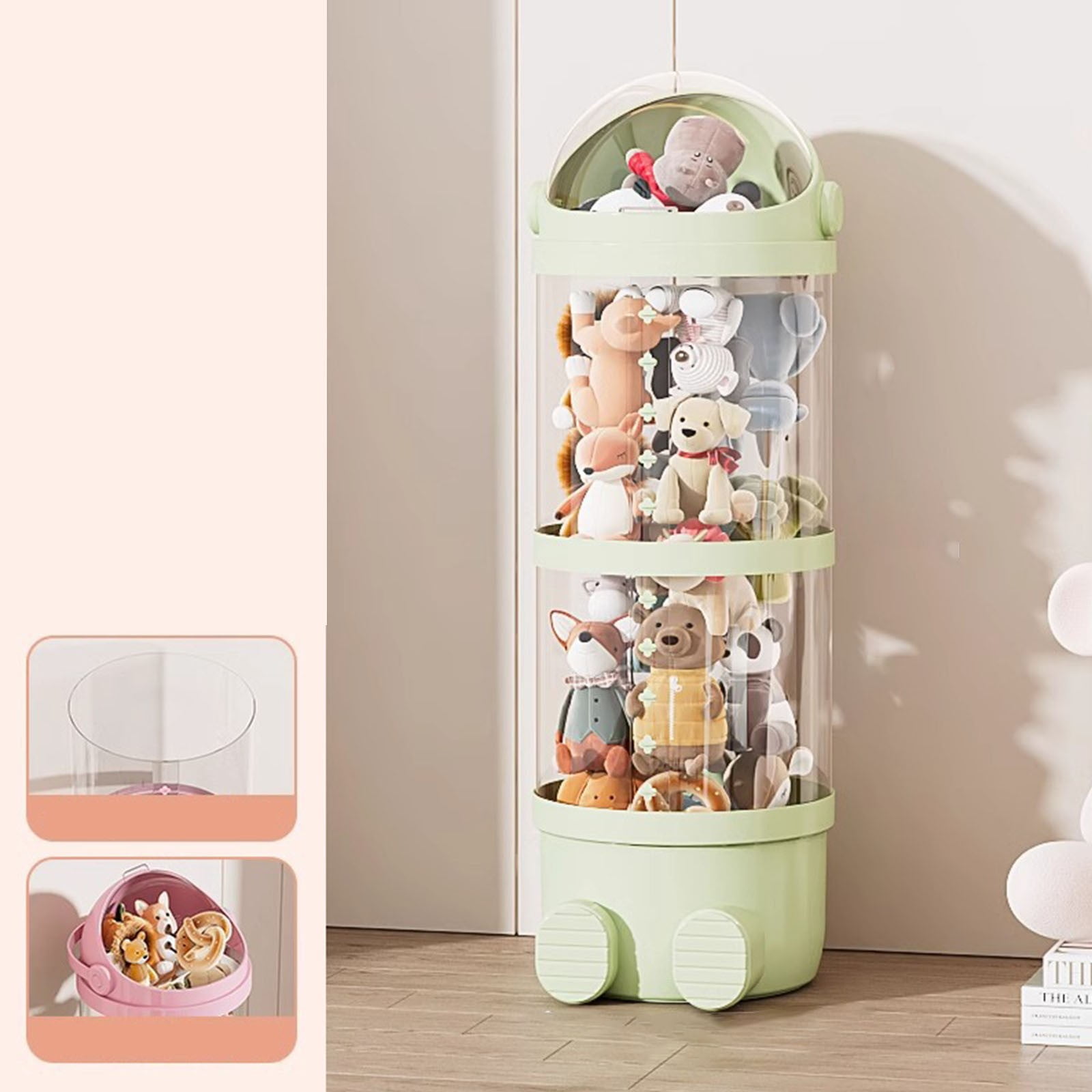 ZToonmas Toys Vertical Toy Storage Tube Stuffed Animals Storage Tube ...