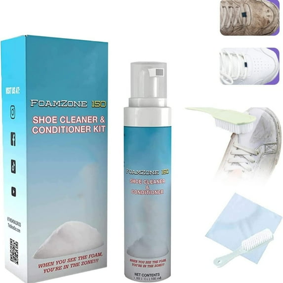 ZUANYETD FZ150 Instant Shine Sneaker Cleaning Kit with Brush, Shoe Care ...