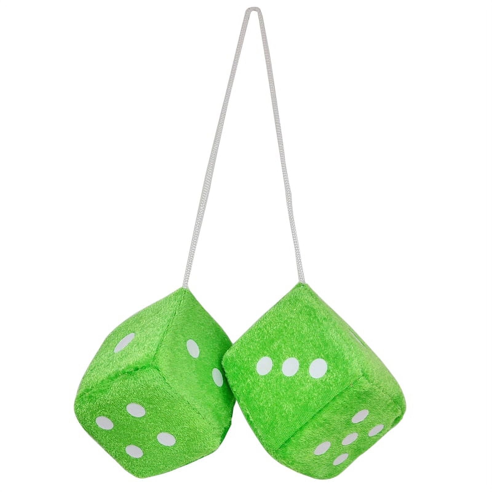 ZUARFY Multicolor Plush Dices Car Hanging Pendant New Year Dice Velvet ...