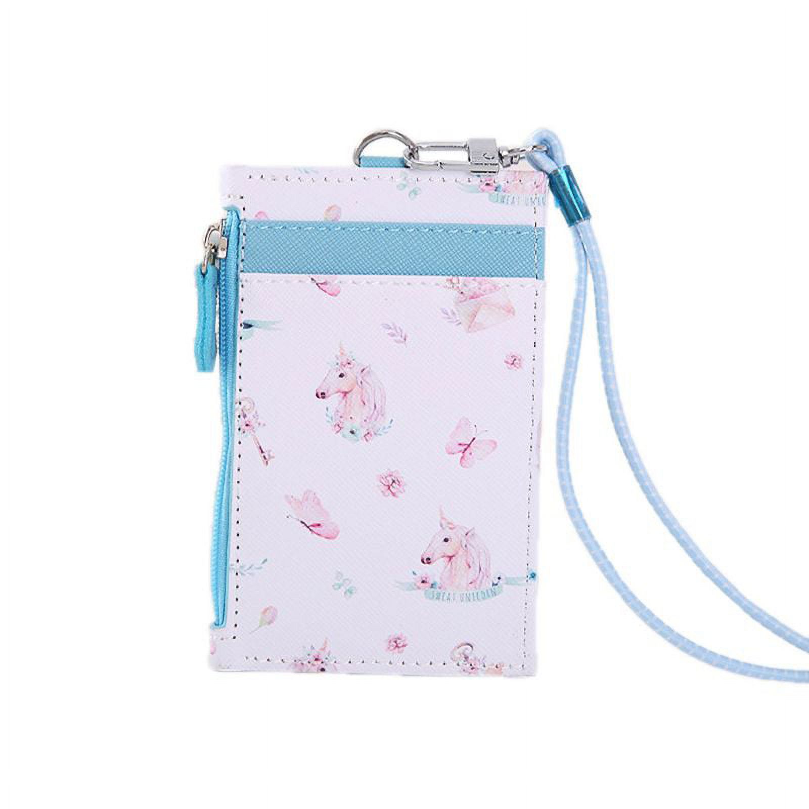 ZUARFY Portable Leather ID Badge Card Holder Case ipper Coin Pocket ...