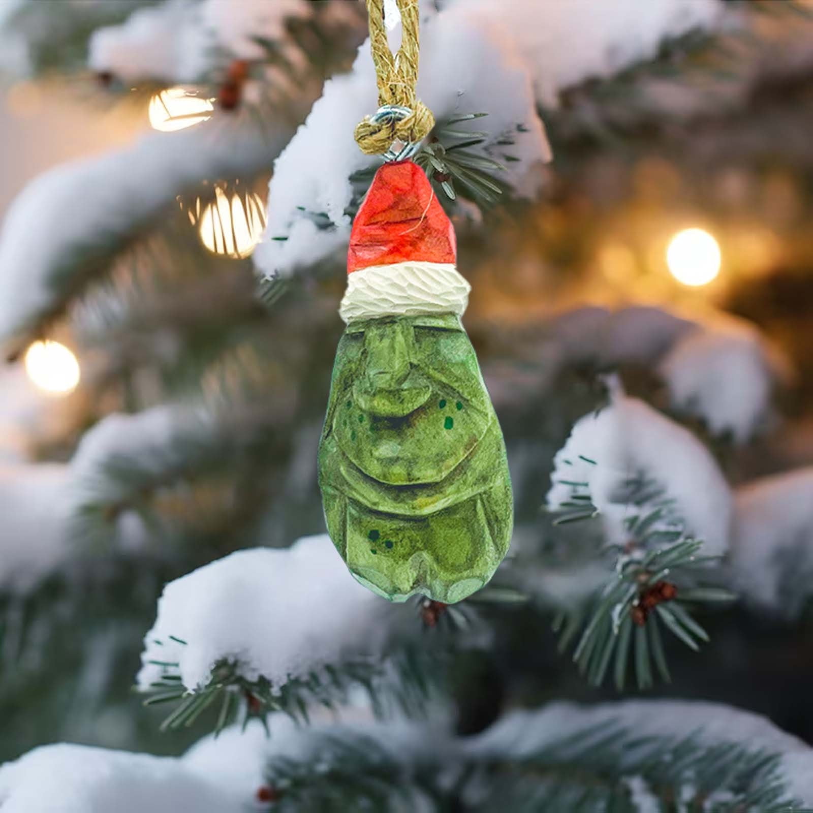 ZUBKTE Christmas Tree Wooden Pickle Christmas Tree Decoration - Walmart.com