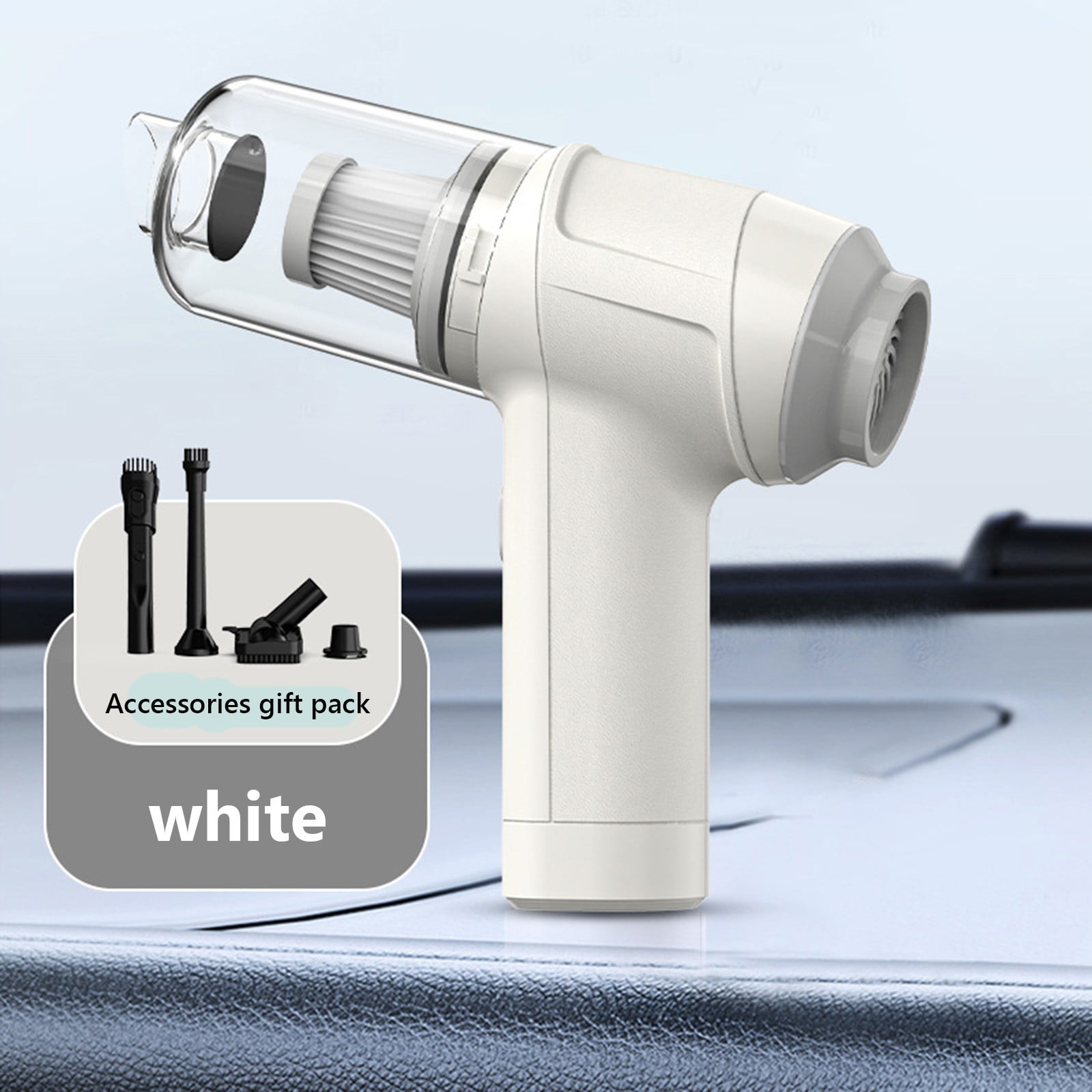 ZUBKTE Dust Removal New Car Mounted Vacuum Cleaner Wireless Charging ...