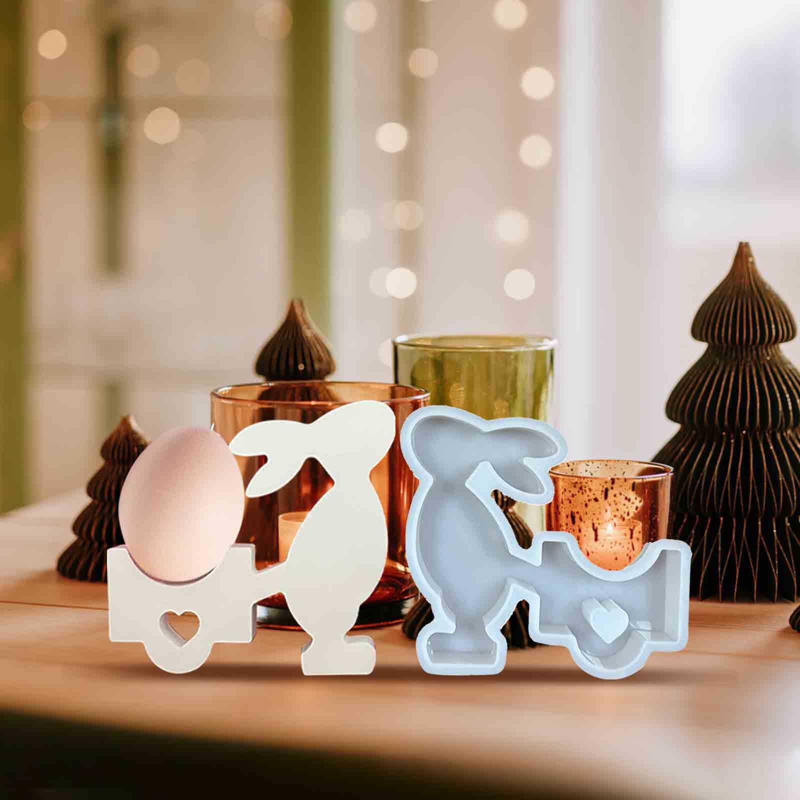 ZUBKTE Easter EggsEaster Mould Size Rabbit Pulling Car Gypsum Cement Pendant Mould - Walmart.com