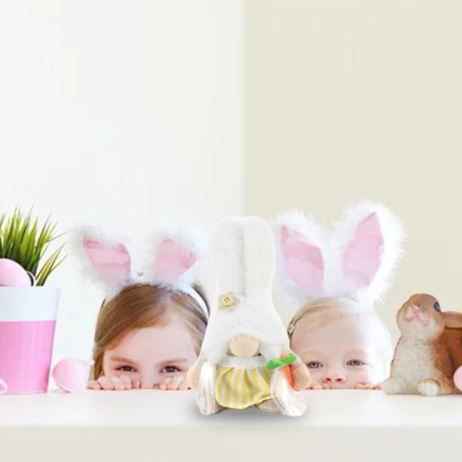 ZUBKTE Easter EggsPlush Bunnys Faceless Gnome Stuffed Animals Cute ...