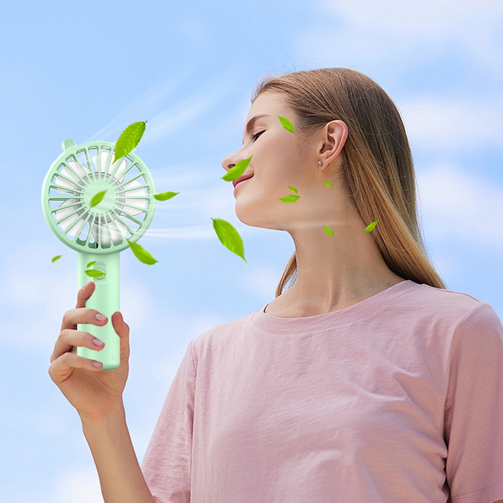 ZUBKTE Fan Handheld Small Fan Portable Mini Pocket Fan Cute Gift Fan ...